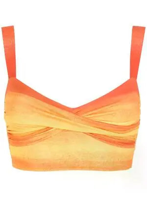 AMIR SLAMA Printed Cropped Top