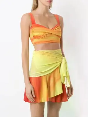 AMIR SLAMA Printed Cropped Top