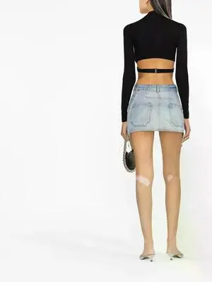 COURREGES Asymmetric Denim Miniskirt