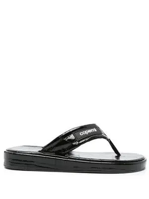 Coperni Crocodile-embossed Leather Flip Flops