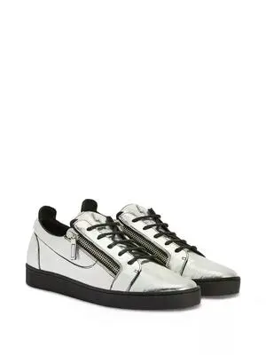 GIUSEPPE ZANOTTI Frankie Double-zip Low-top Sneakers - Silver