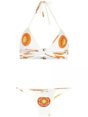 AMIR SLAMA Sol Print Bikini Set - White