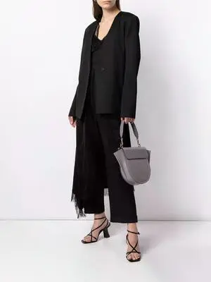 Goen.j Silk-wool Blend Wrap Blazer