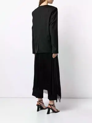 Goen.j Silk-wool Blend Wrap Blazer