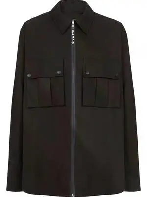 Balmain Zip-up Cotton Shirt