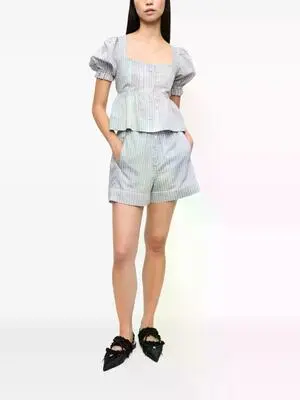GANNI Striped Blouse