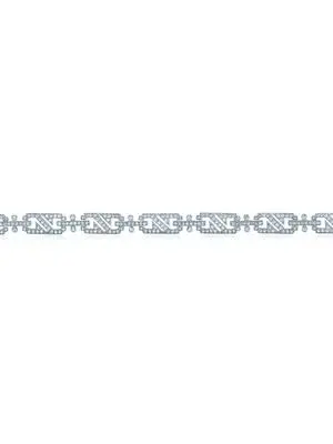 Kwiat 18kt White Gold Diamond Splendor Rectangular Link Bracelet
