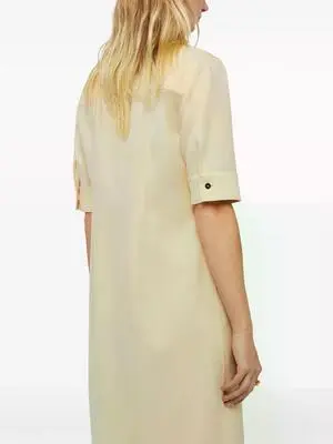 JIL SANDER Wool Gabardine Long Shirt