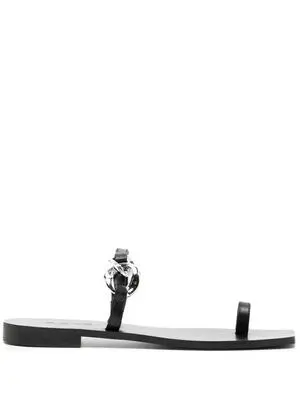 Senso Ganne Buckle-detail Leather Sandals - Black
