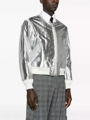 Comme Des Garçons Metallic-finish Bomber Jacket