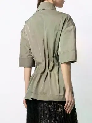 Goen.j Belted Cotton-blend Twill Shirt