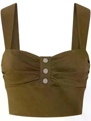 Pinko Button-placket Crop Top