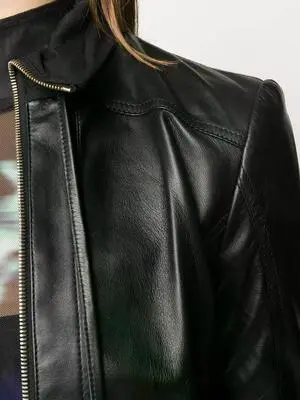 Patrizia Pepe Long Sleeve Leather Jacket