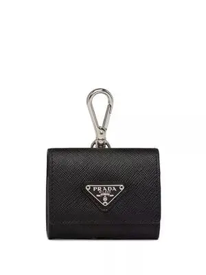Prada Leather Earphones Case - Black