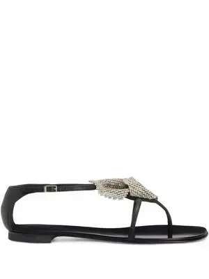 GIUSEPPE ZANOTTI Calla Flower Embellished Sandals