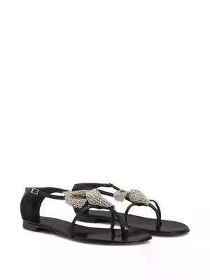 GIUSEPPE ZANOTTI Calla Flower Embellished Sandals