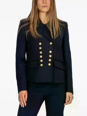 Seafarer Double-breasted Wool Blazer - Blue