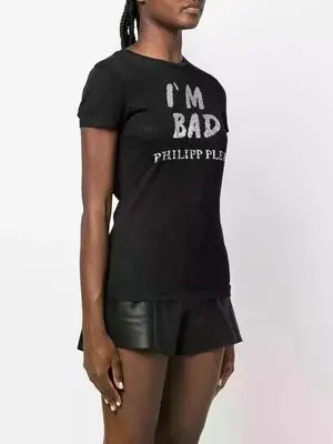Philipp Plein Logo-print Sequin T-shirt - Black