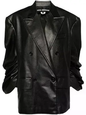 Junya Watanabe Double-breasted Power Shoulder Jacket - Black