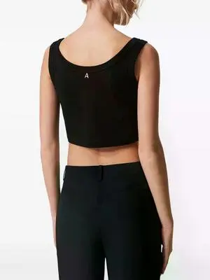 TWINSET Crystal-embellished Cropped Top