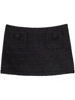 Marc Jacobs Tweed Mini Skirt - Black