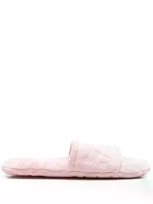 Versace Allover Logo Terry Slippers