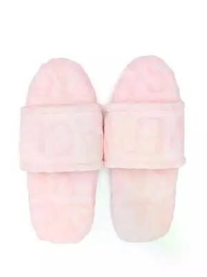 Versace Allover Logo Terry Slippers