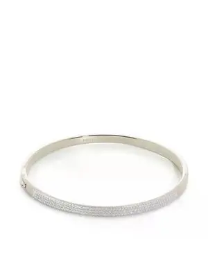 Monica Vinader Essential Diamond Pavé Bangle - Silver