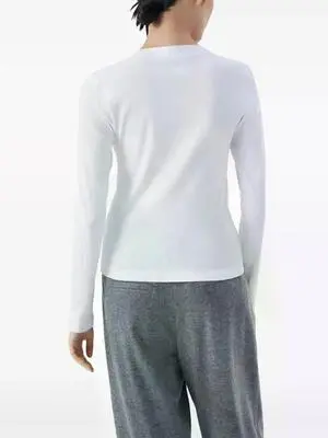 Brunello Cucinelli V-neck Long-sleeve Top
