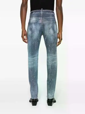 Dsquared2 Cool Guy Studded Mid-rise Slim Jeans