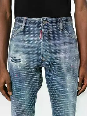 Dsquared2 Cool Guy Studded Mid-rise Slim Jeans