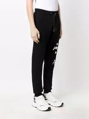 Philipp Plein Logo Drawstring Track Pants - Black