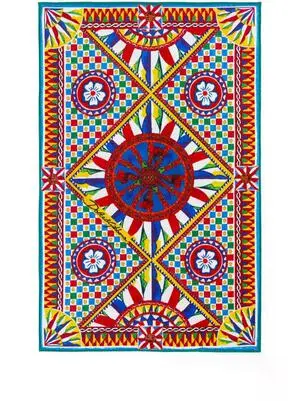 Dolce & Gabbana Graphic-print Terry Cotton Bath Mat - Yellow