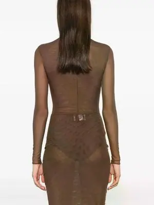 ATU BODY COUTURE Mesh-design Bodysuit