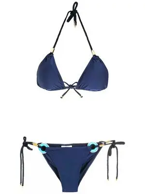 AMIR SLAMA Embellished Bikini Set - Blue