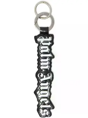Palm Angels Logo-embossed Key Ring - Black