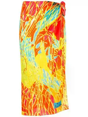 AMIR SLAMA Printed Beach Skirt - Multicolour