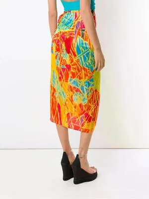 AMIR SLAMA Printed Beach Skirt