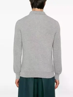 D4.0 Fine-ribbed Polo Shirt - Grey