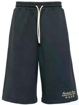 MSGM Printed Cotton Track Shorts