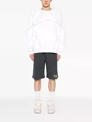 MSGM Printed Cotton Track Shorts