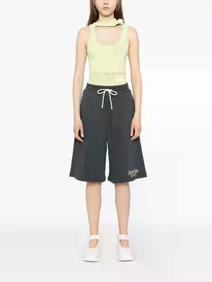 MSGM Printed Cotton Track Shorts
