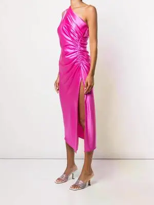 Michelle Mason One-shoulder Silk Dress