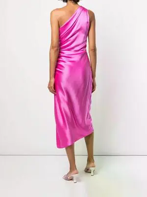 Michelle Mason One-shoulder Silk Dress