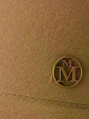 MAISON MICHEL Tiger Logo-plaque Cap - Brown