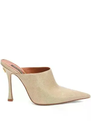 Roberto Cavalli Pebbled Pointed Mules