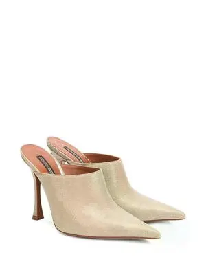 Roberto Cavalli Pebbled Pointed Mules