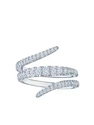 Kwiat 18kt White Gold Vine Diamond Wrap Ring - Silver
