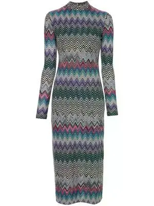 Missoni Zigzag-woven Midi Dress