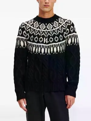 Karl Lagerfeld Patterned Intarsia-knit Jumper